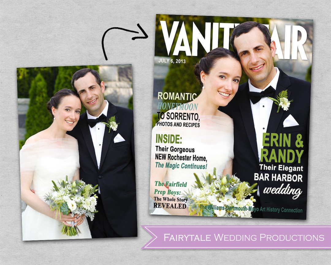 Custom Bridal Engagement Anniversary Wedding Magazine Cover Poster ...