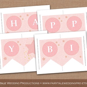 Twinkle Twinkle Little Star Happy Birthday Party Paper Bunting Flags ...