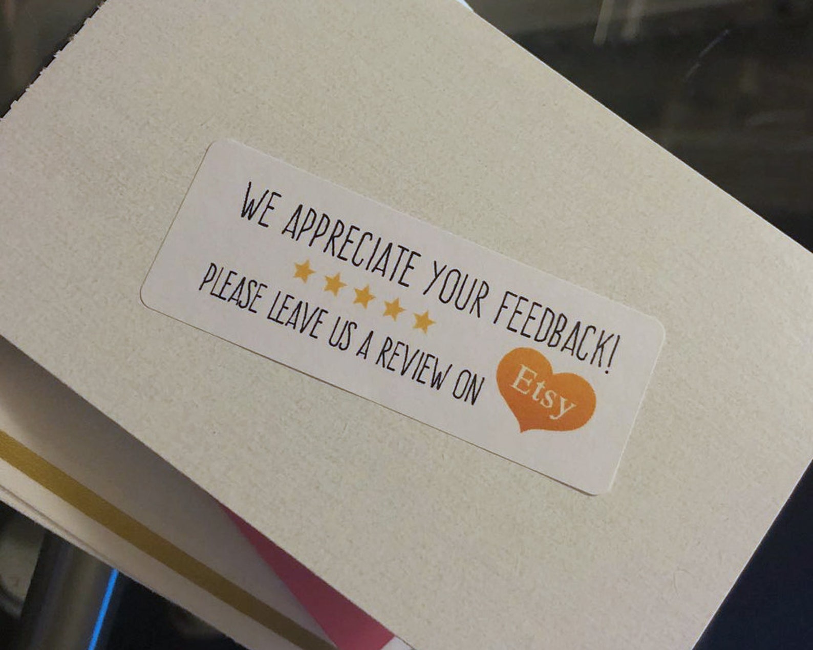Etsy Thank You for Your Purchase Please Leave a Review Stickers for ...