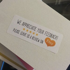 Etsy Thank You for Your Purchase Please Leave a Review Stickers for ...