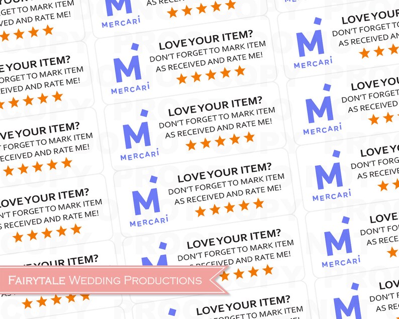 Mercari Thank You for Your Purchase Love Your Item Mark Item as ...