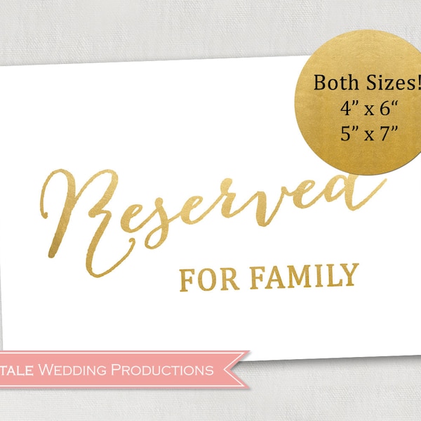 4x6 Wedding Reserved Signs - Etsy