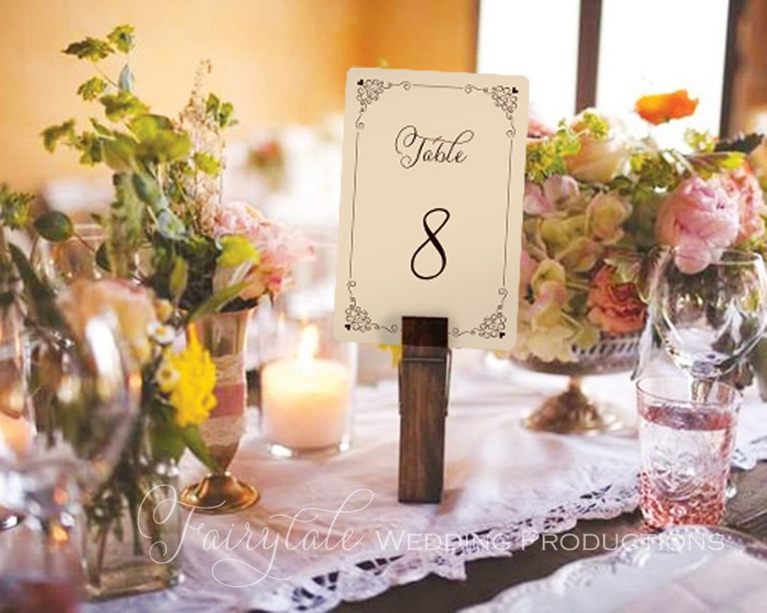 Beautiful Elegant Vintage Hidden Mickey Mouse Wedding Table Numbers 1 ...