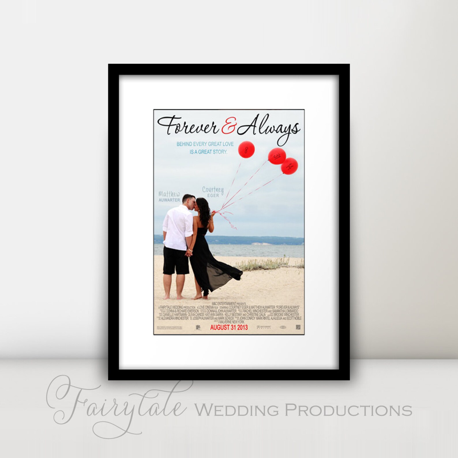 Personalized Engagement Movie-themed Wedding Poster Wedding Reception ...