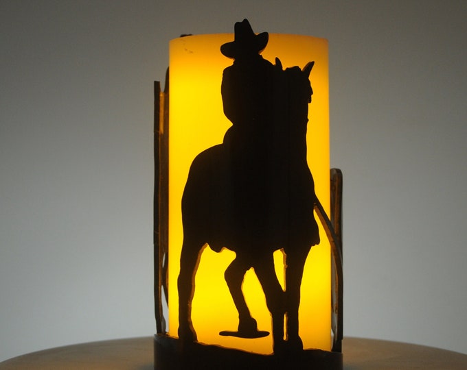 Team Roping Metal Candle Holder Luminary - Etsy