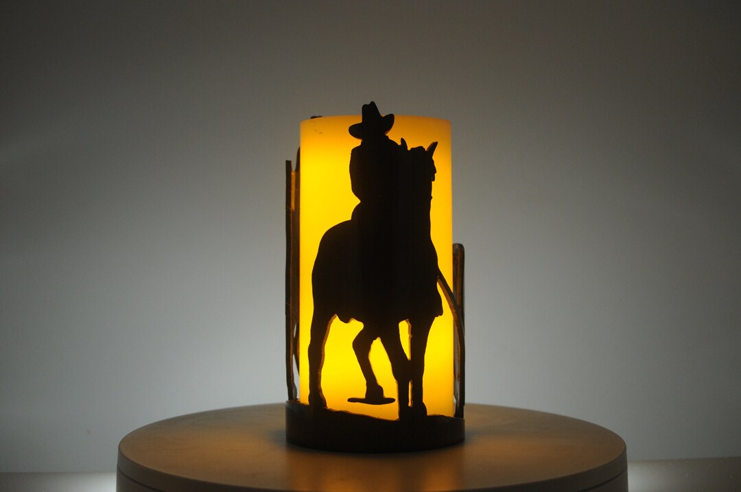 Team Roping Metal Candle Holder Luminary - Etsy