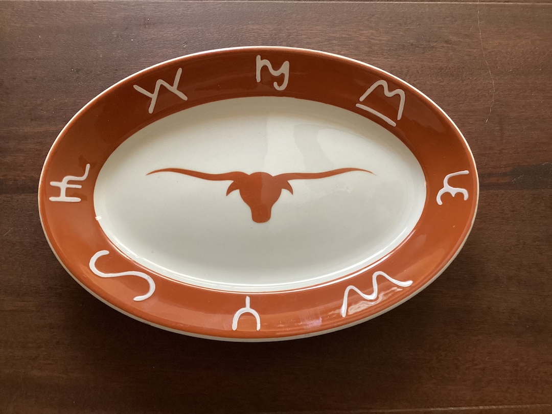 8” X 11” Jackson China Western Ware Platter Longhorn With Brands - Etsy