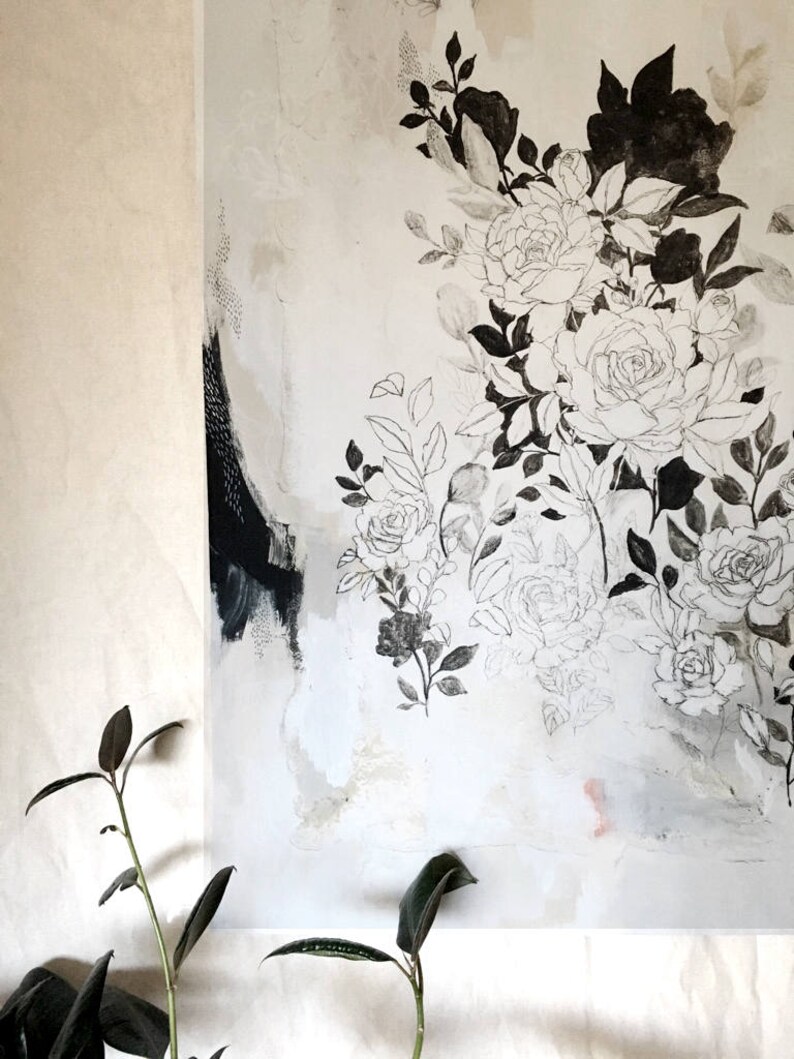 Blooms and Shadows Large Poster Print - Etsy