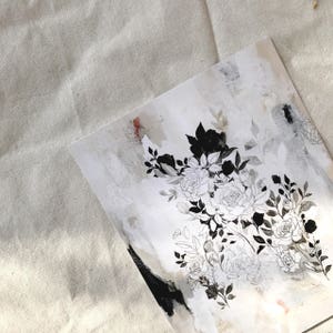 Blooms and Shadows Original Painting | Floral Acrylic Painting Print ...