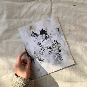 Blooms and Shadows Original Painting | Floral Acrylic Painting Print ...