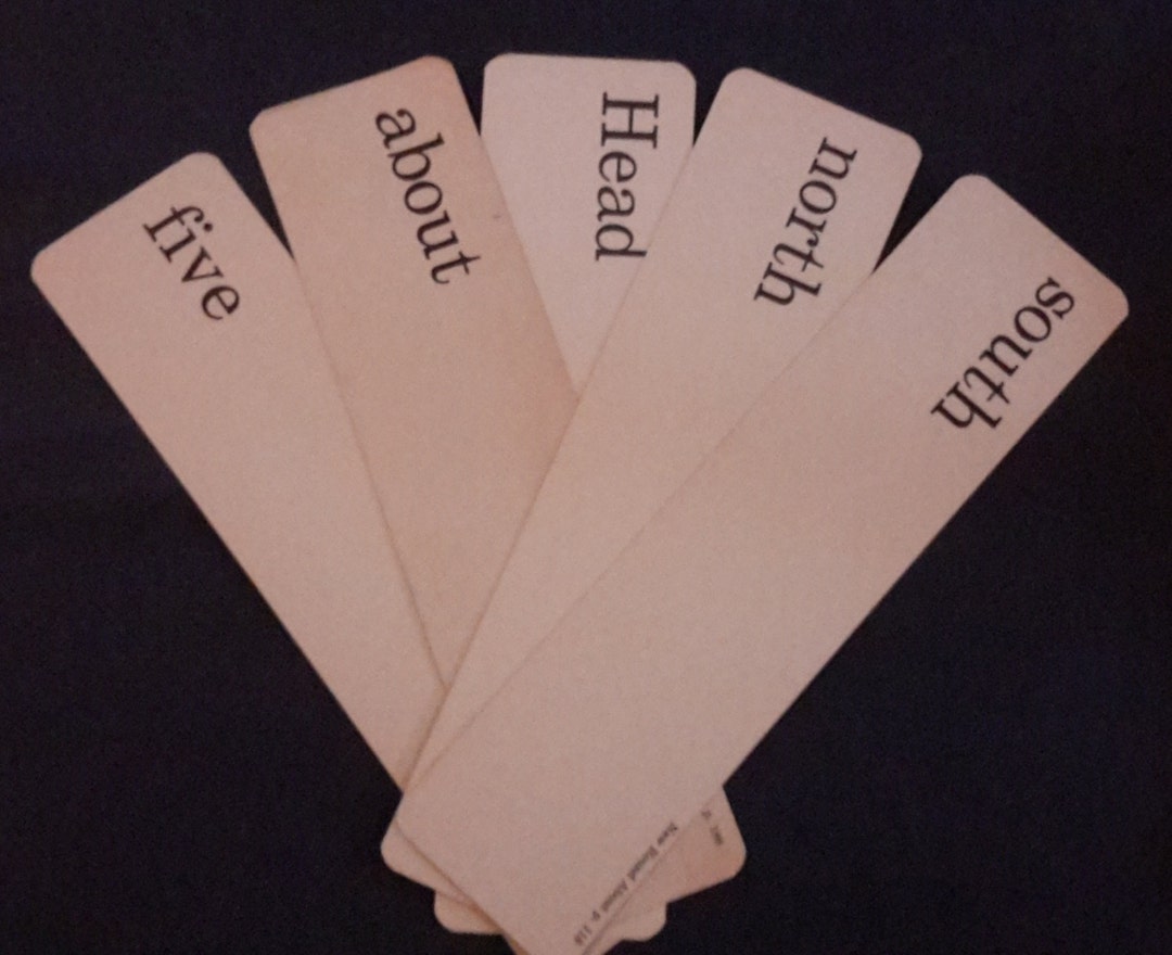 Large Word Flash Cards Vintage - Etsy