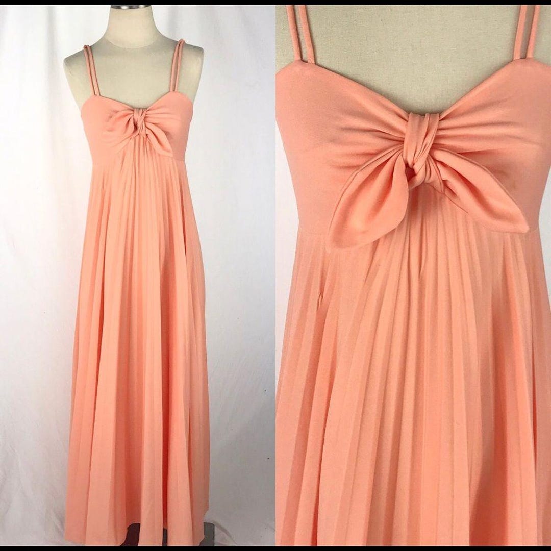 Peachy Vintage Cocktail Maxi Dress - Etsy