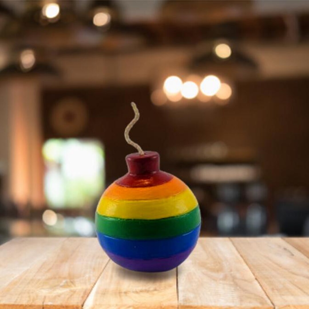 The Pride Bomb, Rainbow Gay Pride Sculpture, LGBTQ Present, Rainbow ...