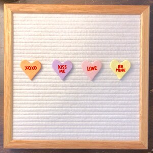 Valentines Day Heart Letter Board Ornaments // Felt Letter Board ...