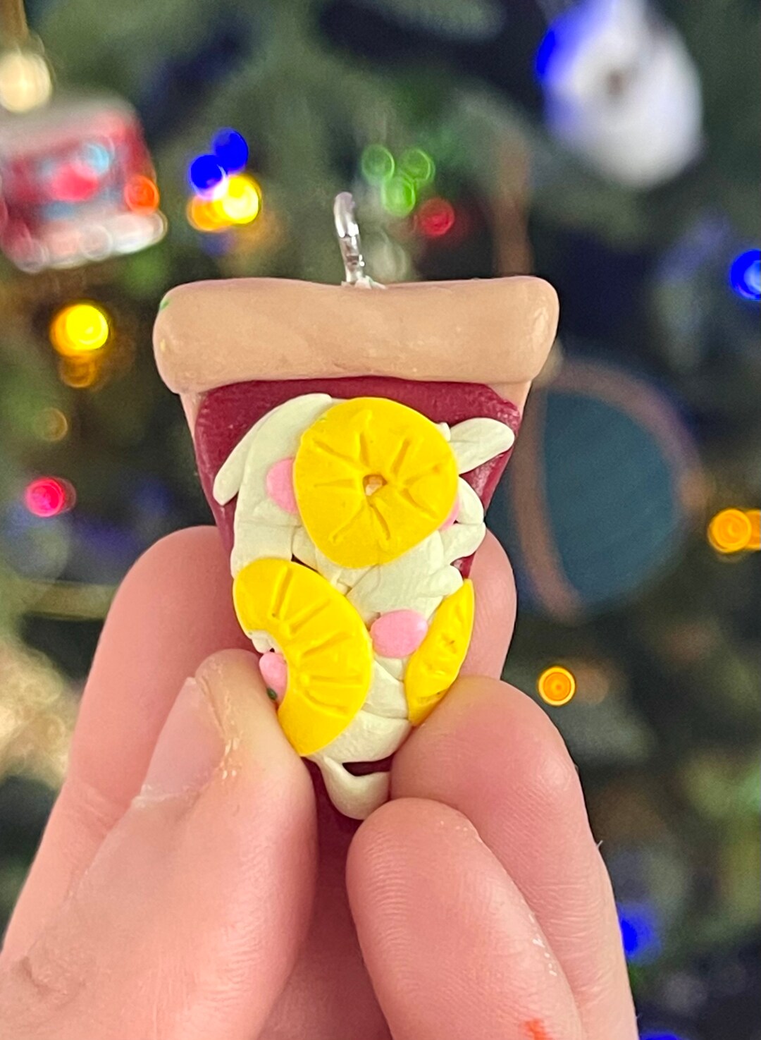 Handmade Polymer Clay Pizza Charm: Custom Toppings, Necklace, Bracelet ...