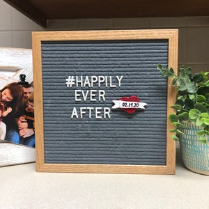 Custom Wedding Date Letter Board Ornament: Red Clay Heart - Etsy