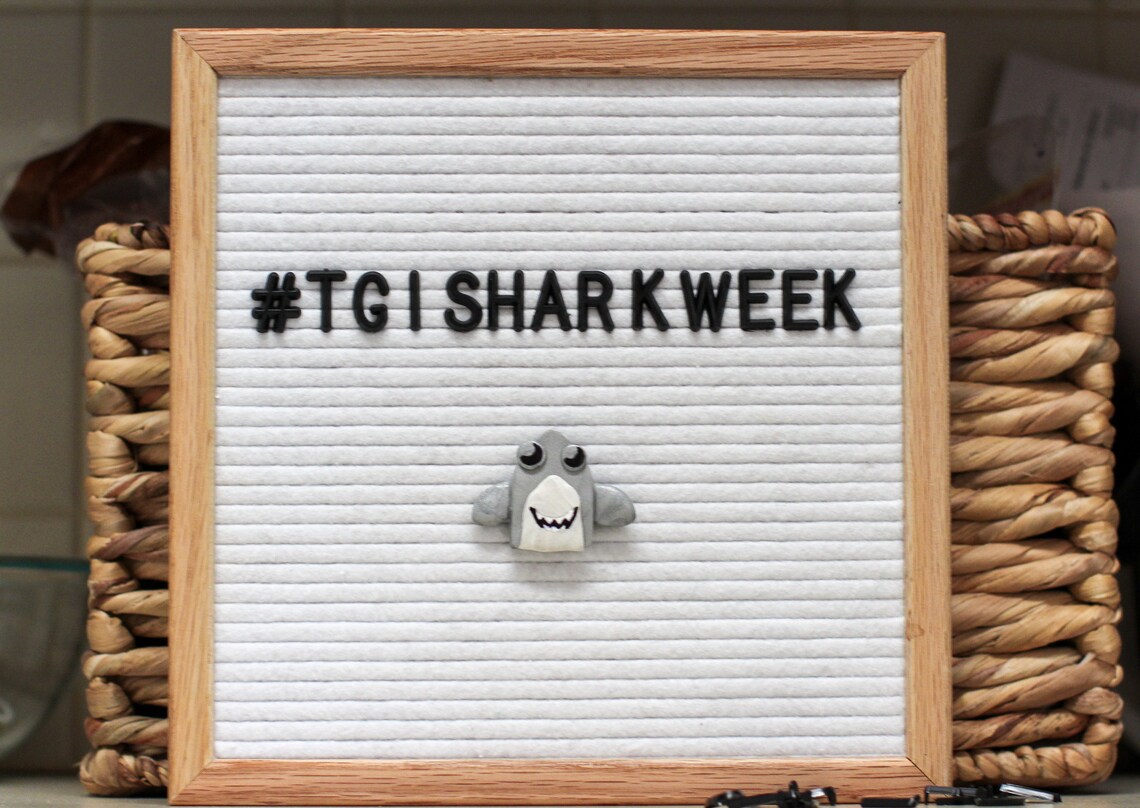 Shark Letter Board Ornament // Shark Week Felt Letter Board | Etsy