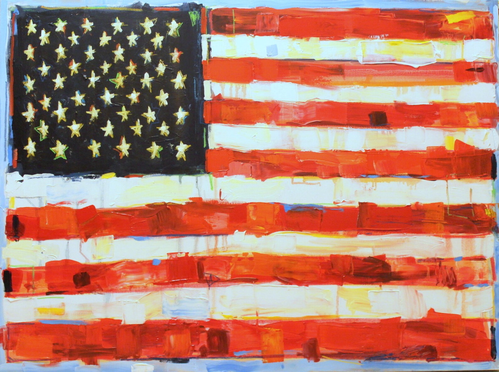 Custom American Flag // Original Painting // Home Decor // - Etsy