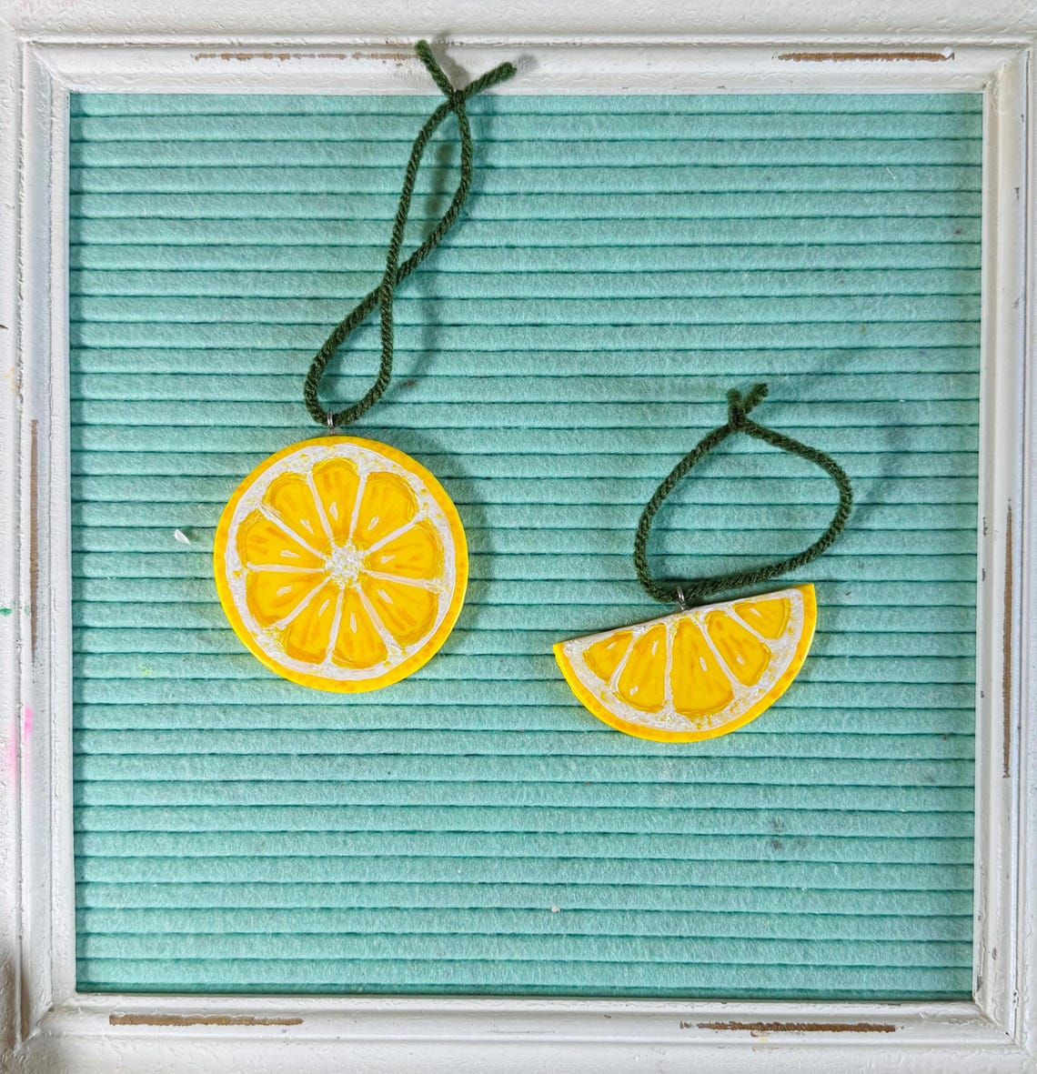 Lemon Slice Ornaments // Holiday & Christmas Decor // Summer Decor - Etsy