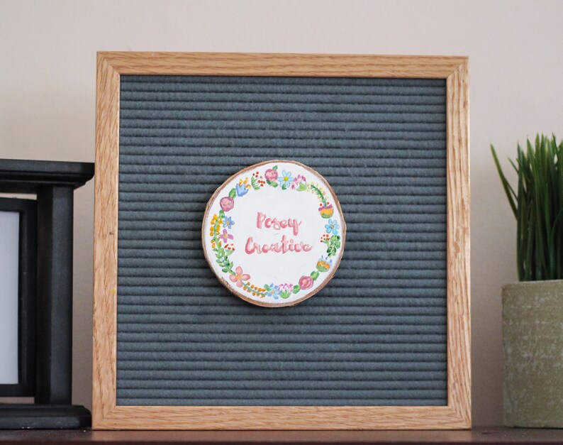 CUSTOM Hand Painted LOGO Letter Board Ornament // Letter Board | Etsy