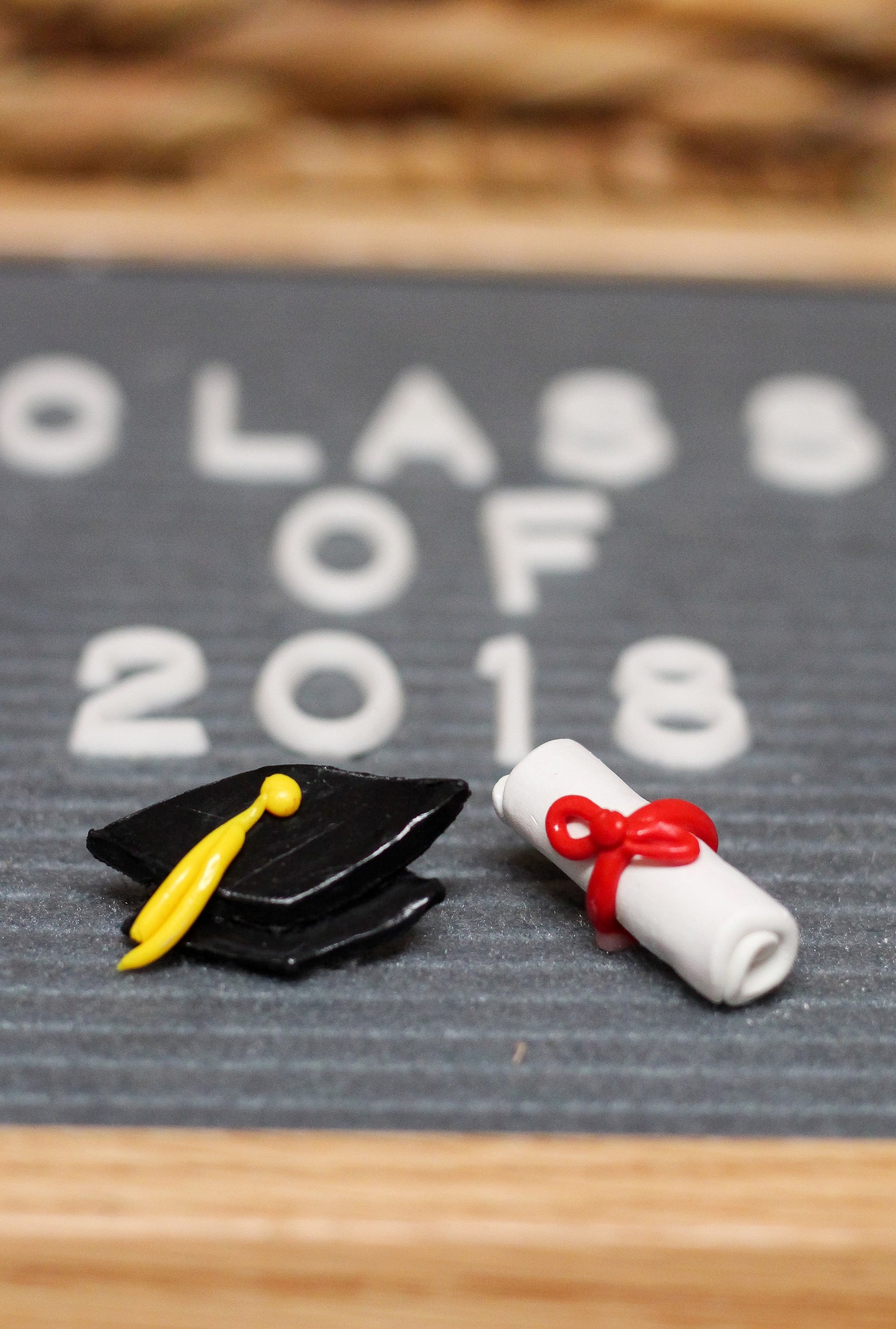 Handmade Clay Graduation Ornaments for Felt Letter Board (set of 2) - Etsy