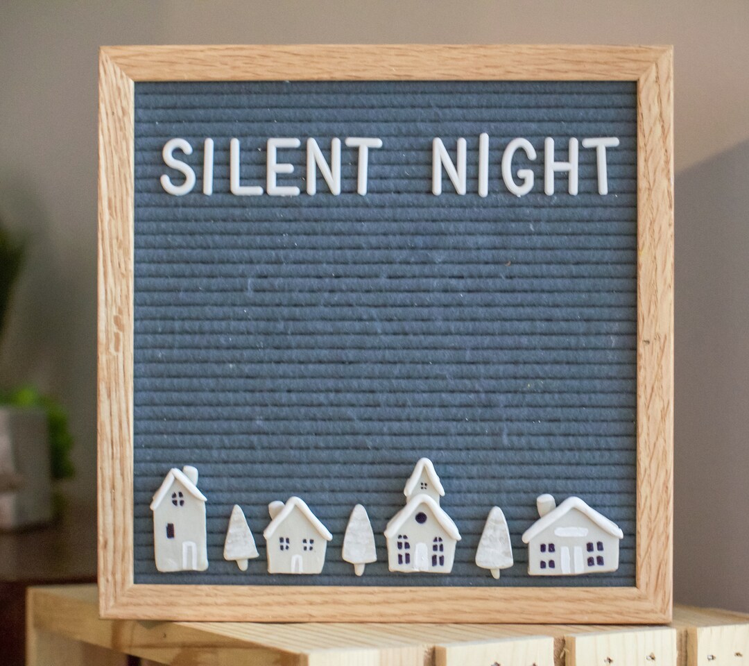 Christmas Village Letter Board Ornaments // Felt Letter Board Icons and ...