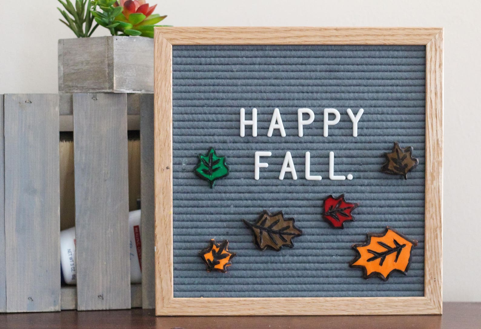 FALL Letter Board Ornaments pack of 6 LEAVES / Felt Letter - Etsy
