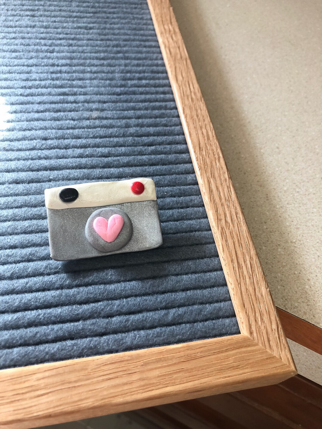 Handmade Clay Camera Ornament: Felt Letter Board Accessory - Etsy