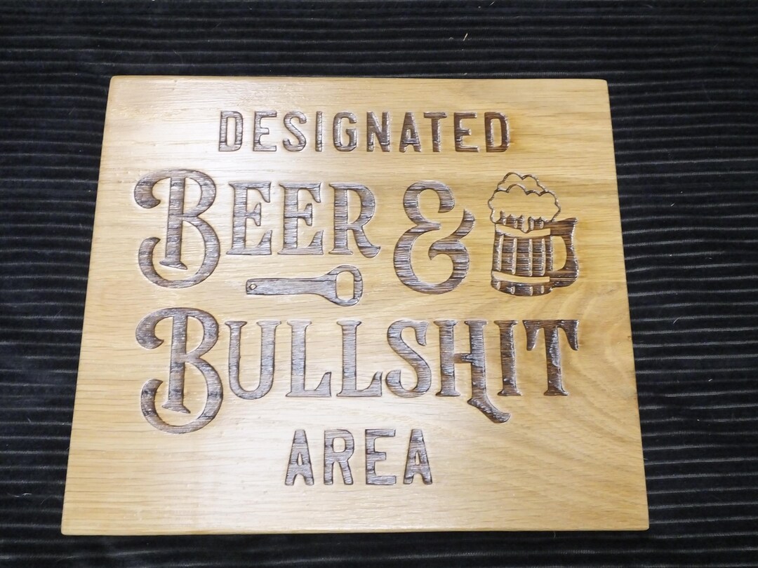 Beer & Bullsh_t Laser Engraved Bar Sign | High Definition - Etsy