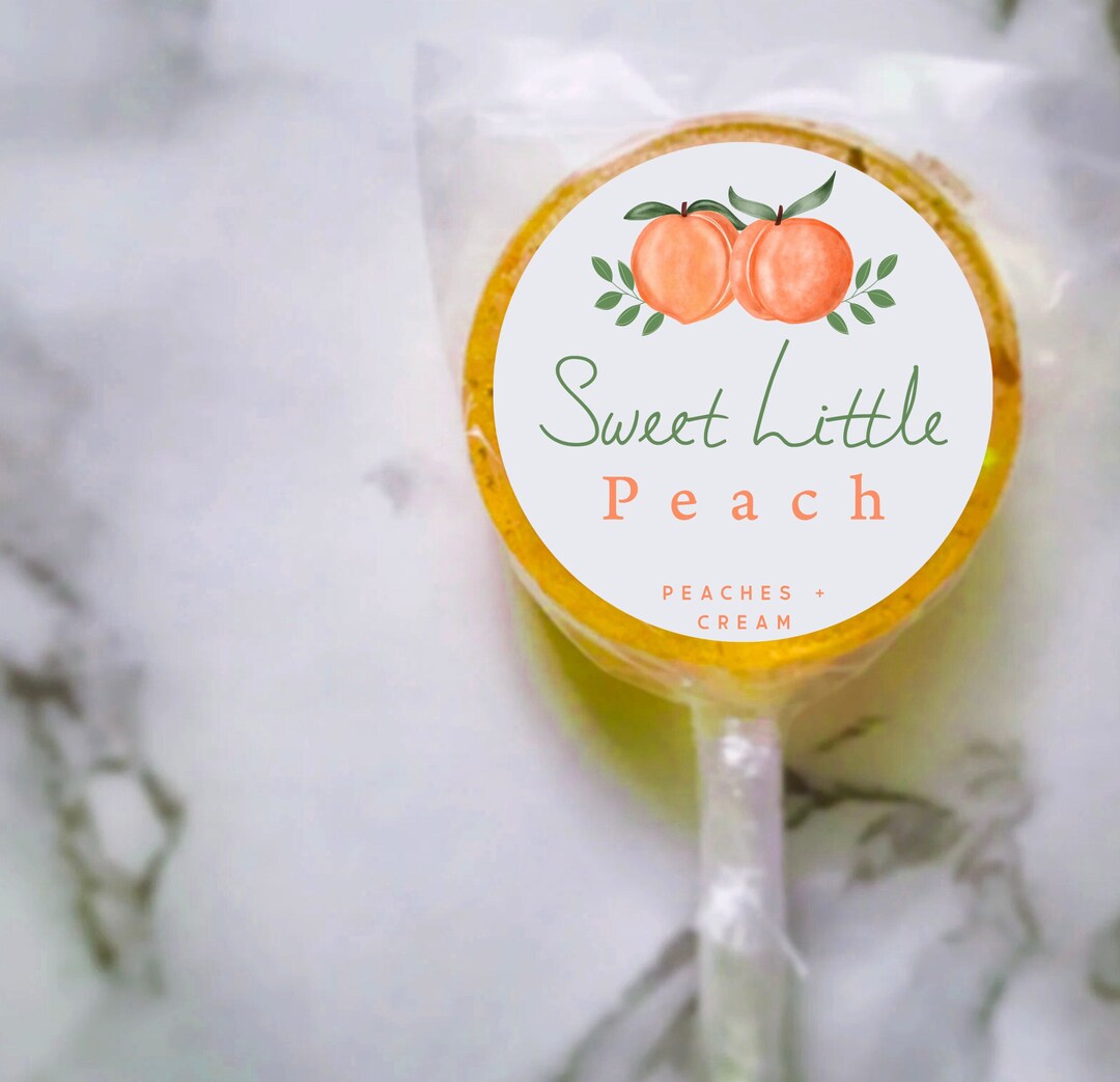 Personalized Peach Lollipop Gift Box: Sweet Little Peach Baby Shower - Etsy