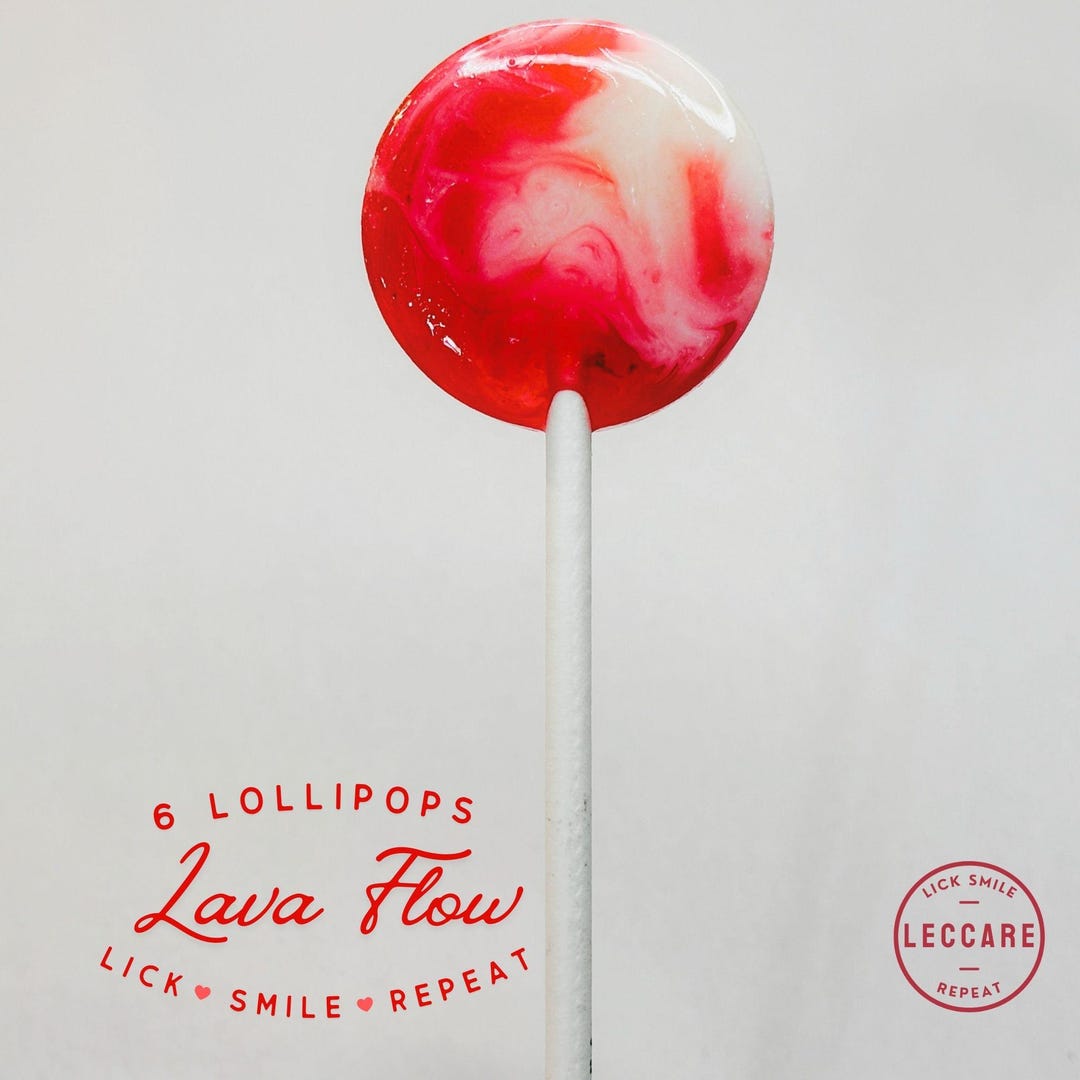 Lava Flow Lollipops | Strawberry Pina Colada | Bridal Shower Favor ...