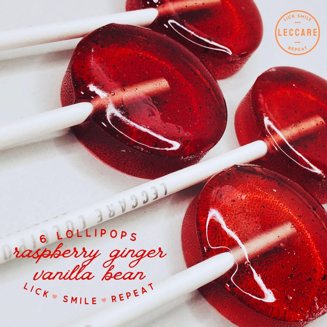 Raspberry Vanilla Spiced Lollipops | Ginger Candy | Wedding Favors for ...