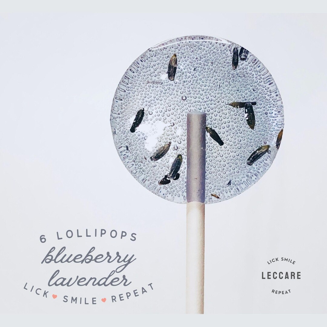 Lavender Blueberry Lollipops: Personalized Wedding Favors, Set of 6 - Etsy