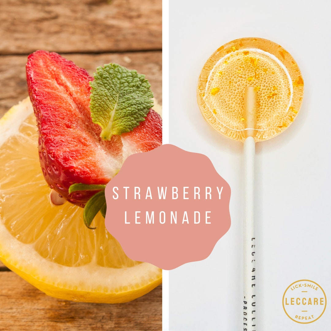 Strawberry Lemonade Lollipops // Glitter Lollipops // Favor - Etsy