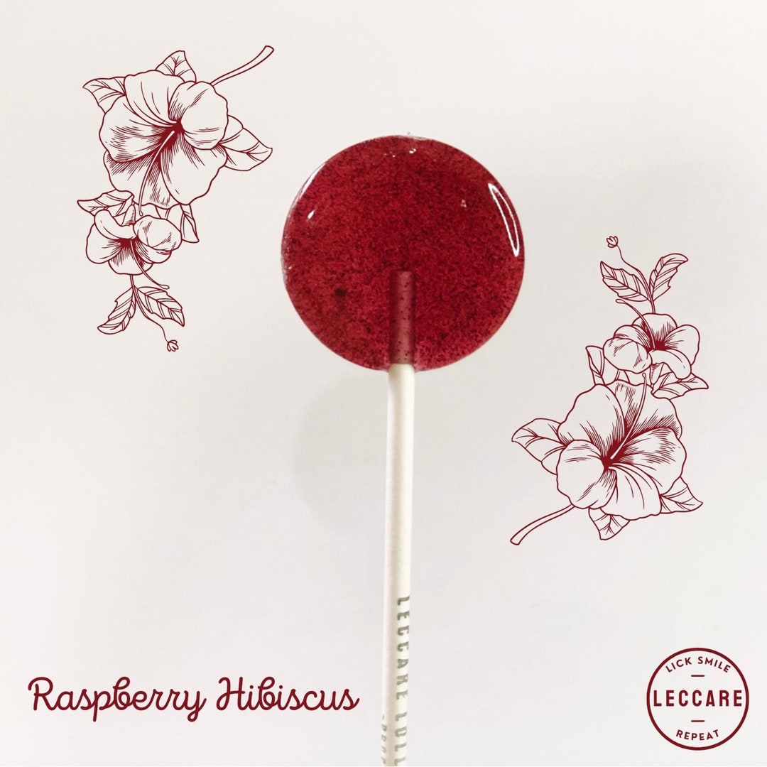Raspberry Hibiscus Lollipops // Floral Lollipops // Beach - Etsy