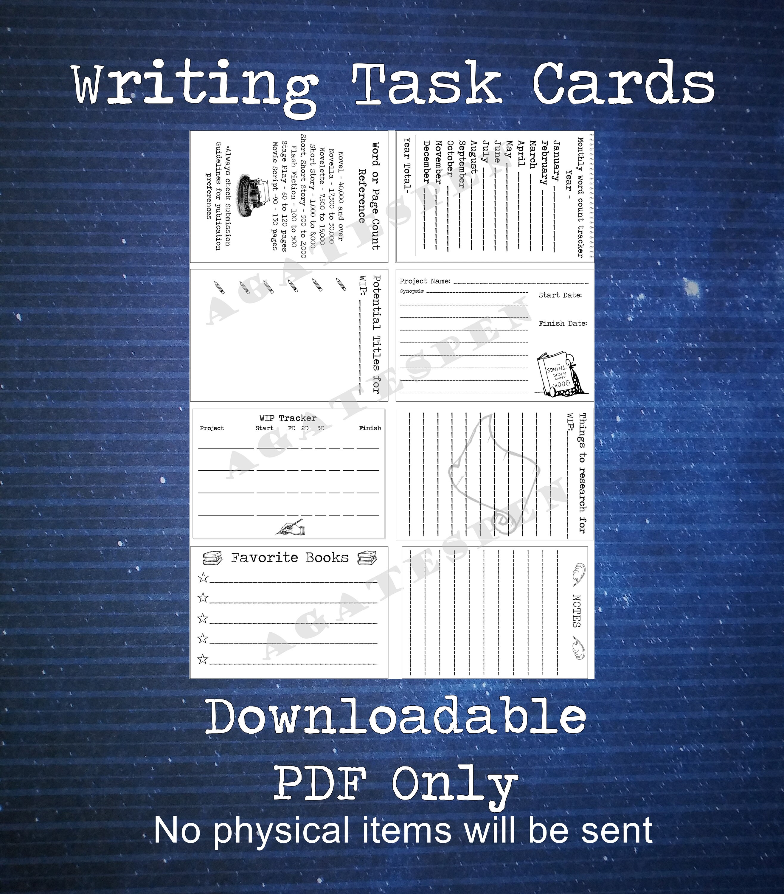 Writer Printable Pack - Etsy