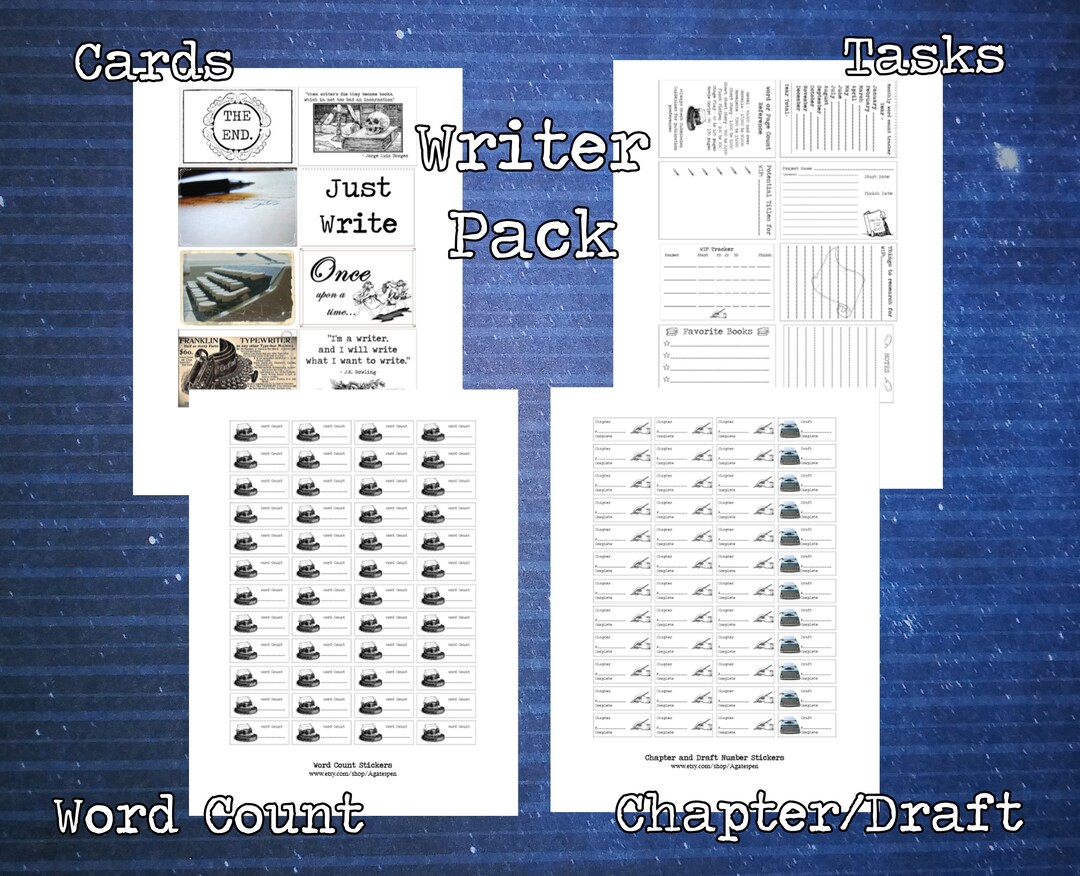 Writer Printable Pack - Etsy