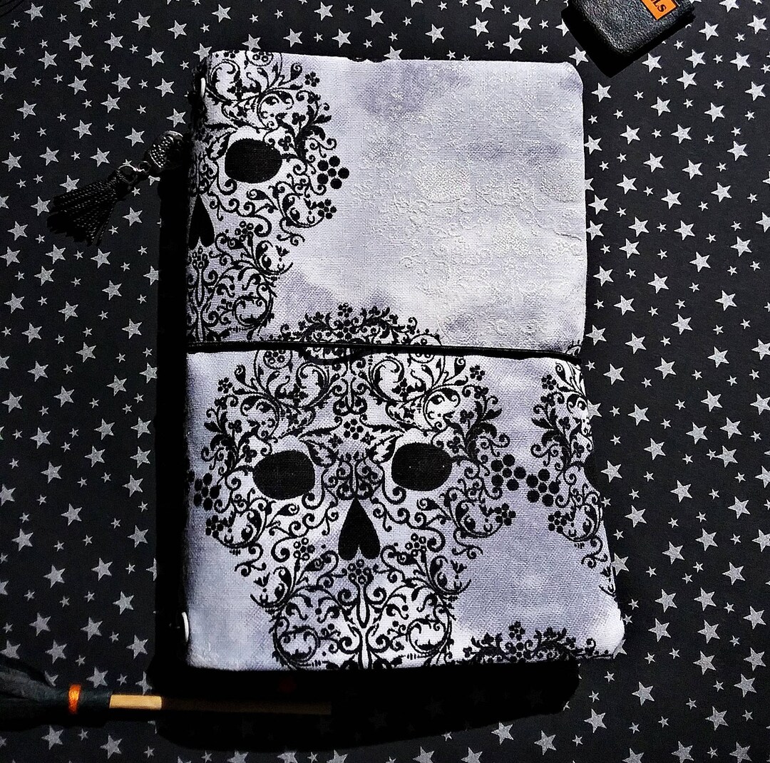 Scrollwork Skull Notebook Cover - Etsy