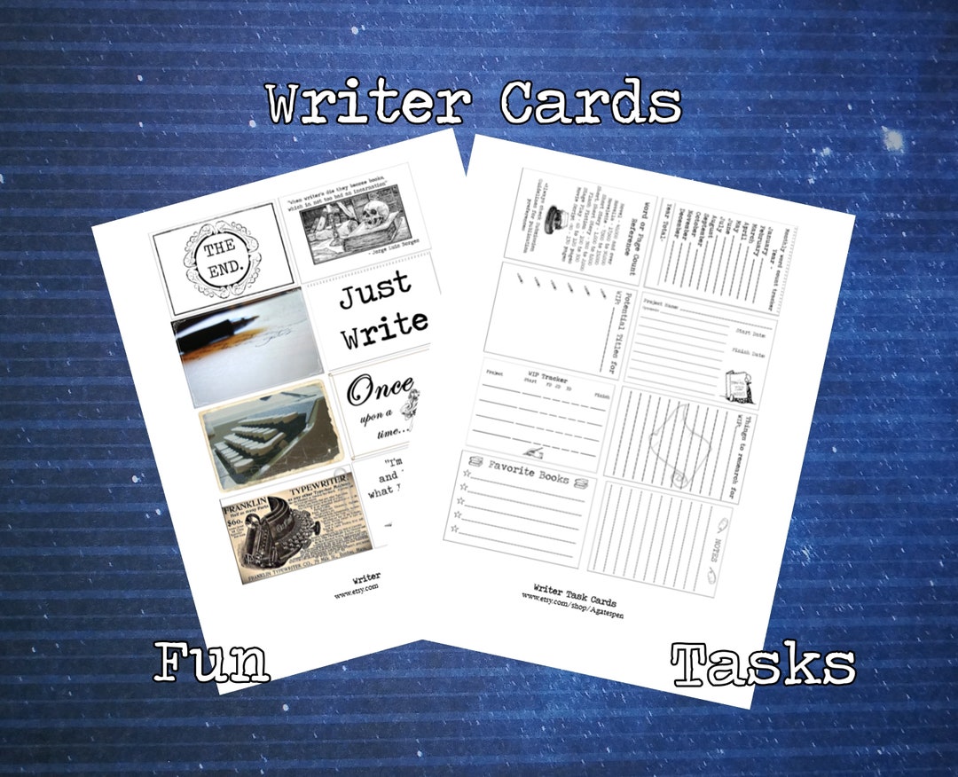 Journal Cards for Writers - Etsy