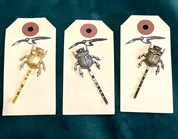 Super Cool Scarab Beetle Insect Hair Pins Kirby Grips With - Etsy