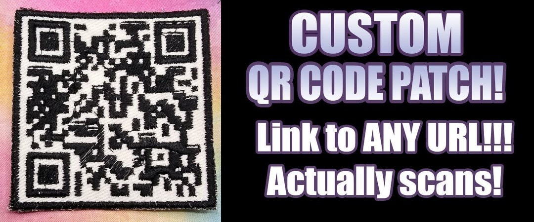 Custom Embroidered QR Code Patch (REALLY SCANS!!) - Etsy