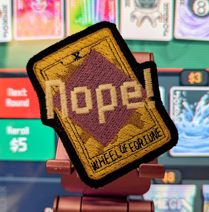 Balatro Wheel "nope!" - Embroidered Patch - Etsy