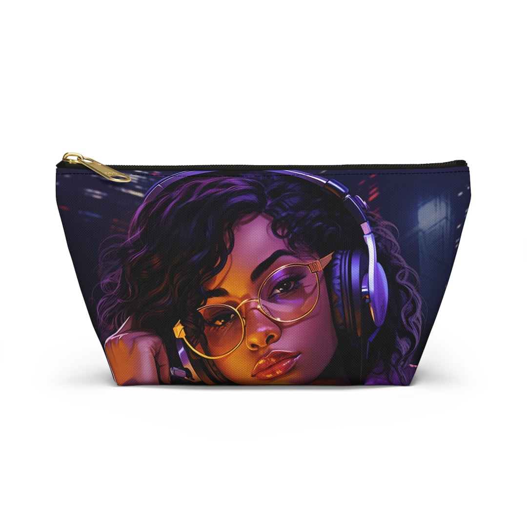 African American Accessory Pouch Black Girl Makeup Bag - Etsy