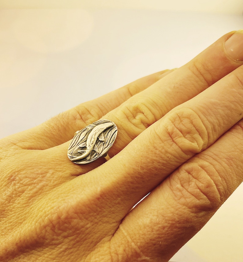 Swimming Trout Ring- Sterling Silver Fly Fishing Jewelry, Gift for Her ...