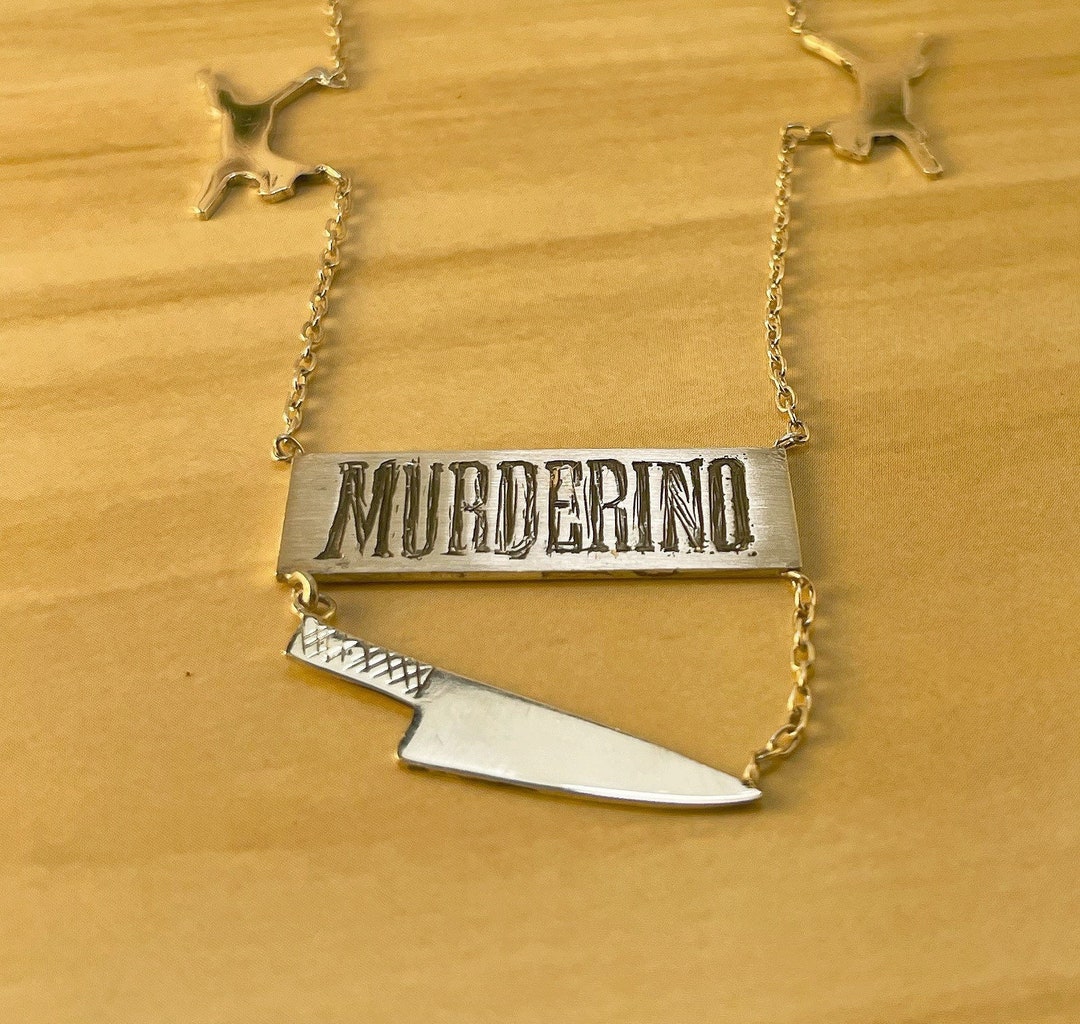 Murderino Necklace (with Cats!) | MFM Fan Jewelry | Gift for True Crime ...