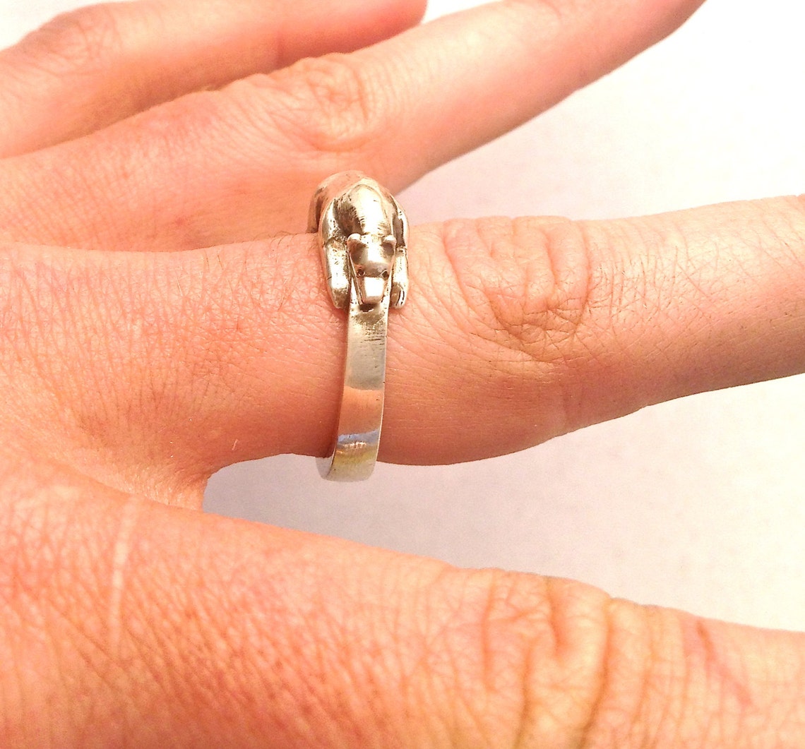 Bear Hug Ring Sterling Silver Christmas Gift for Nature | Etsy