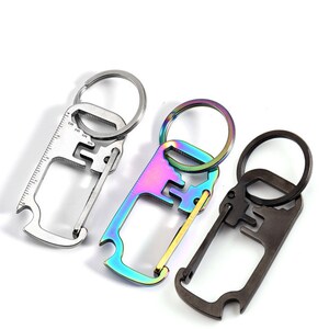 Multifunction High Qualitystainless Steel Keychain Chain,flat Key Ring ...