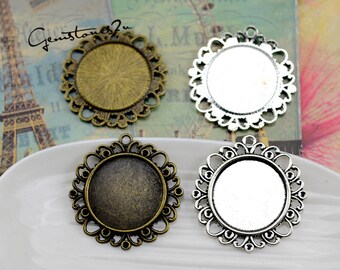 Round bezel setting | Etsy