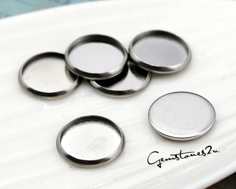 50pcs Stainless Steel Bezel Blanks Bezel Tray Setting Round - Etsy
