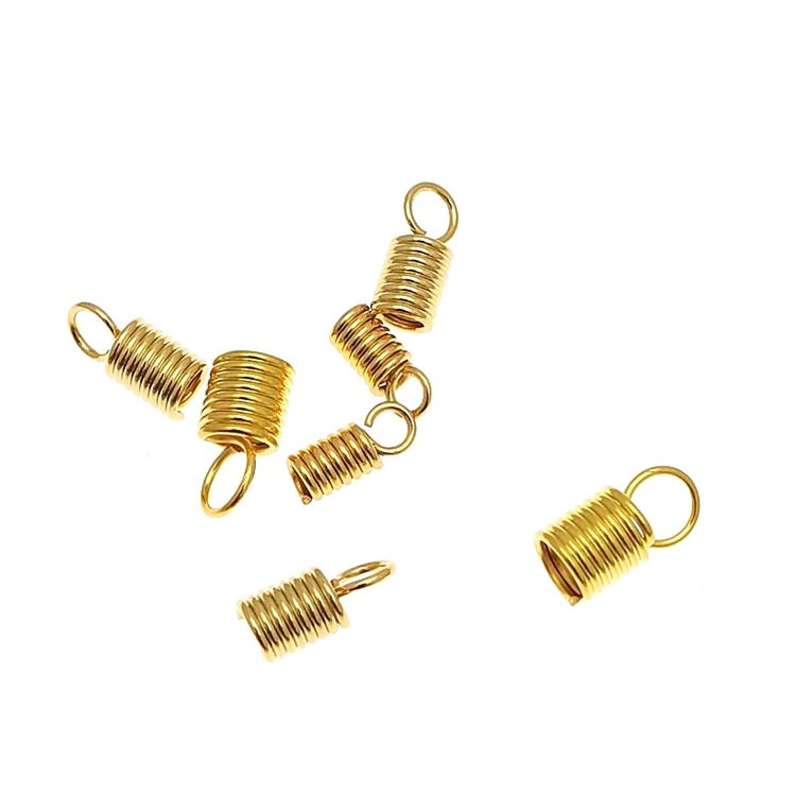 100pcs Stainless Steel Cord Ends Stainless Steel Spring Coil - Etsy